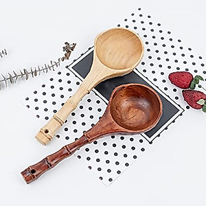 FOMIYES Wood Water Ladle Sauna Ladle Wooden Sauna Room Spoon Water Ladle Bathroom Spoon Shampoo Ladle Water Scoop for Sauna Room Kitchen Bathroom Garden Coffee Pouring Ladle