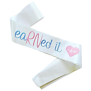Magnusson's Garden Nurse Graduation Party Sash, Earned It RN Nursing School Graduate Gift for Her, Senior Class of 2024 Sash, Congrats Grad Decorations