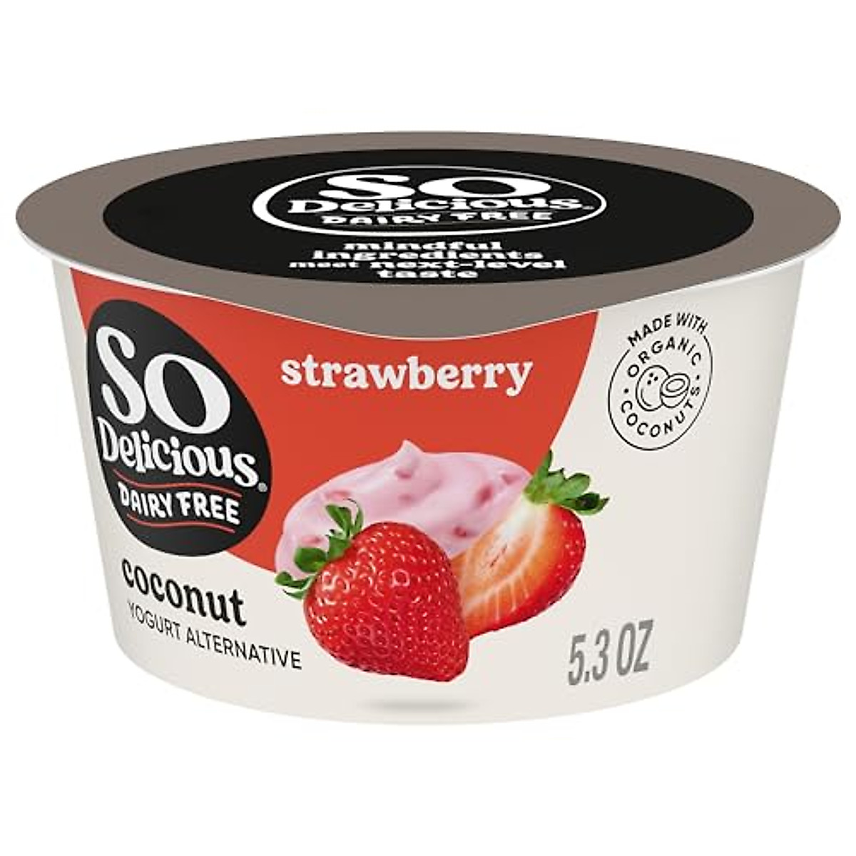 So Delicious Dairy Free Coconut Milk Yogurt Alternative, Strawberry, Vegan, Non-GMO Project Verified, 5.3 oz.