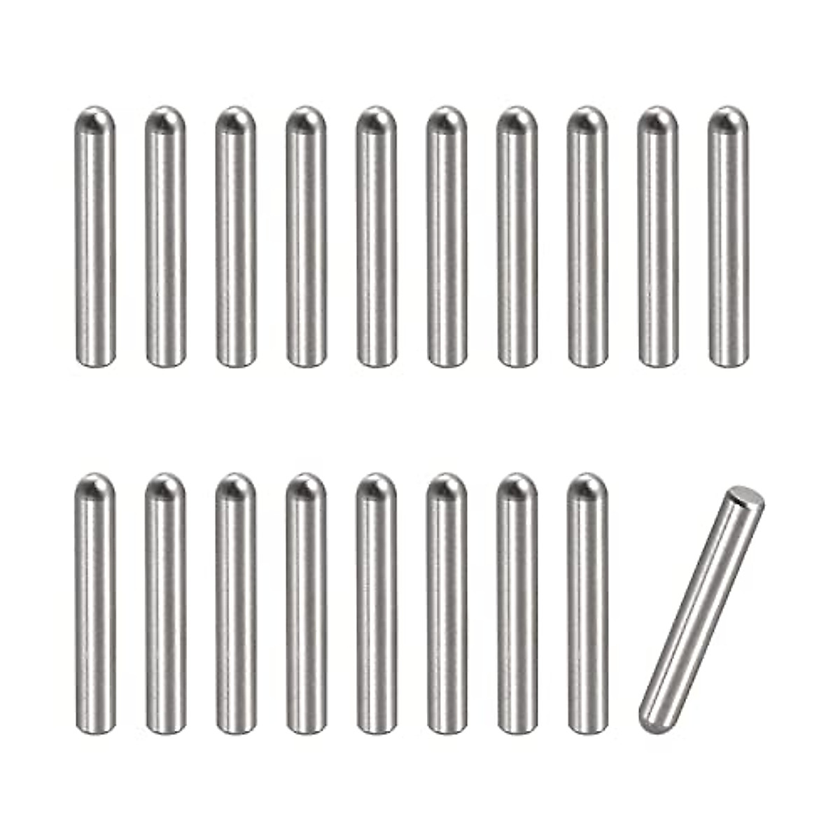 Tool parts 2.2x14mm Dowel Pins - 20pcs Round Head Flat Chamfered End Dowel Pin