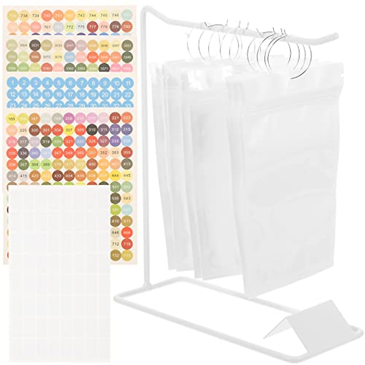 COHEALI 1 Set Diamond Paintings Art Beads Storage Bag with Rack Ring Color Sticker Diamond Paintings Tools Kit Storage Container for DIY Diamond Art Craft