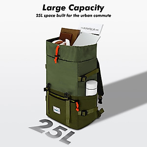 qozabualy Top Flap Design Backpack, XL Outdoor Travel Daypack/Vintage Backpack for Men Women - Younger Quick Pack