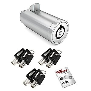 Naissian Universal Vending Machine Lock with Keys Aliked,Tubular Cylinder Lock Compatible for Pepsi,Coke Machine, Snack Machine Coffee Maker, 32MM，Pack of 1, 6 Keys Aliked
