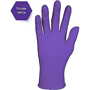 Halyard Purple Nitrile Exam Gloves, Ambidextrous, Nitrile, XL, Purple (Box of 90)