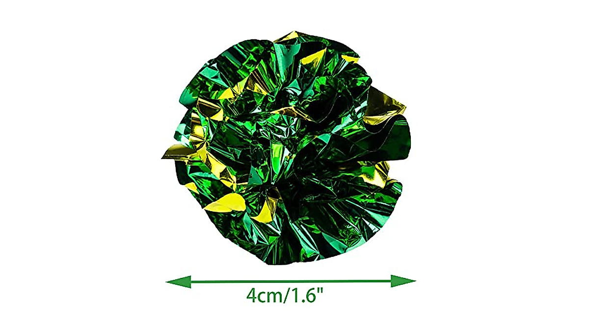 CHIWAVA 45PCS Mylar Crinkle Balls for Cats