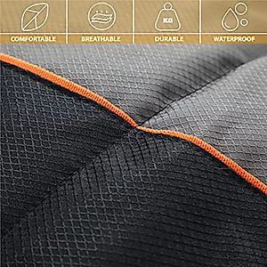 HIGH POINT SPORTS Oversized Portable Camping Folding Chair, Heavy Duty Foldable Outdoor Chair, Camp Chair with Cup Holder and Cooler Bag Support 450 LBS, Black