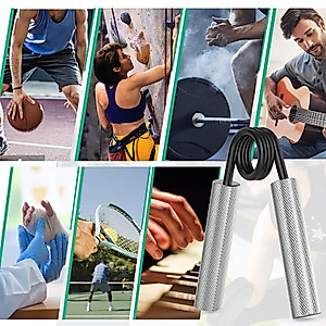 ZEAGUS Grip Strength Trainer 4 Pack,50LB-200LB Metal Hand Grip Strengthener,Non-Slip Heavy-Duty Forearm Exerciser,Hand Gripper for Muscle Building and Hand Rehabilitation Exercising