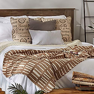 DII Urban Geometric Collection Cotton Throw Blanket, 50x60, Stone