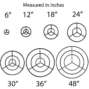 BBQGuys Signature 48-Inch Three-Spoke Round Natural Gas Triple-Ring Burner - Black Steel - DISCONTINUED ITEM