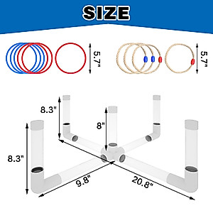 MOLACHI Ring Toss Games for Adults and Kids,Yard Games,Outdoor Indoor Games with LDE Light,Easy to Set Up w/Compact Carry - Backyard Toys,Christmas Party Toss Game for The Whole Family