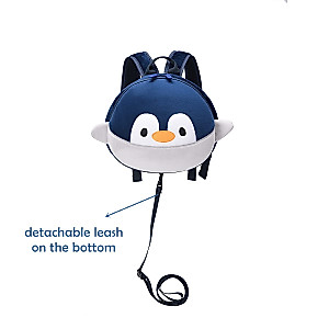 Toddler Backpack Leash for Baby,Child Backpack Harness,Cute Animal Backpack for Kid,Small Backpack Preschooler Leash(Penguin)