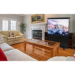 LUXBURG 60" 139x75 cm Full HD 3D Portable Freestanding Floor Pull-up Projector Projection Screen - Matt White Screen 16:9 (60"x29") with Carry case!