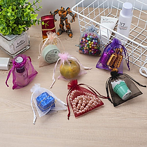 MAZYPO 100 PCS Organza Gift Bags 4x5 White Wedding Party Favor Bags Mesh Gift Bags, Jewelry Pouches for Party, Baby Shower, Christmas, Valentine's Day, Candy Favor Bags