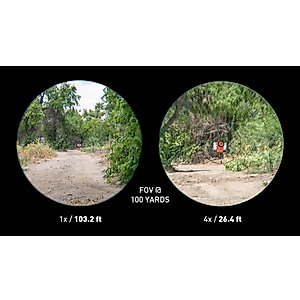 Monstrum Alpha Series 1-4x24 First Focal Plane FFP Rifle Scope | ZR305 H-Series Offset Scope Mount | Flat Dark Earth | Bundle