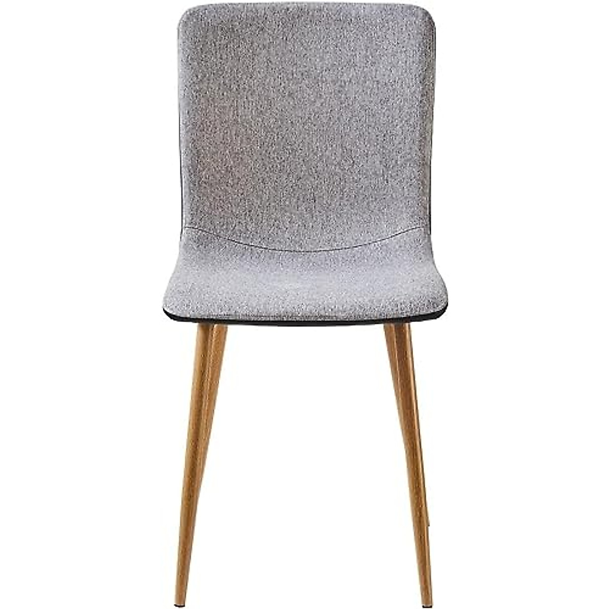 FurnitureR Scandinavian Dining Chairs Set of 4,Side Chairs with Comfy Fabric Cushion PU Back and Sturdy Oak Legs, Accent Chairs for Kitchen Living Dining Room Waiting Room,Grey