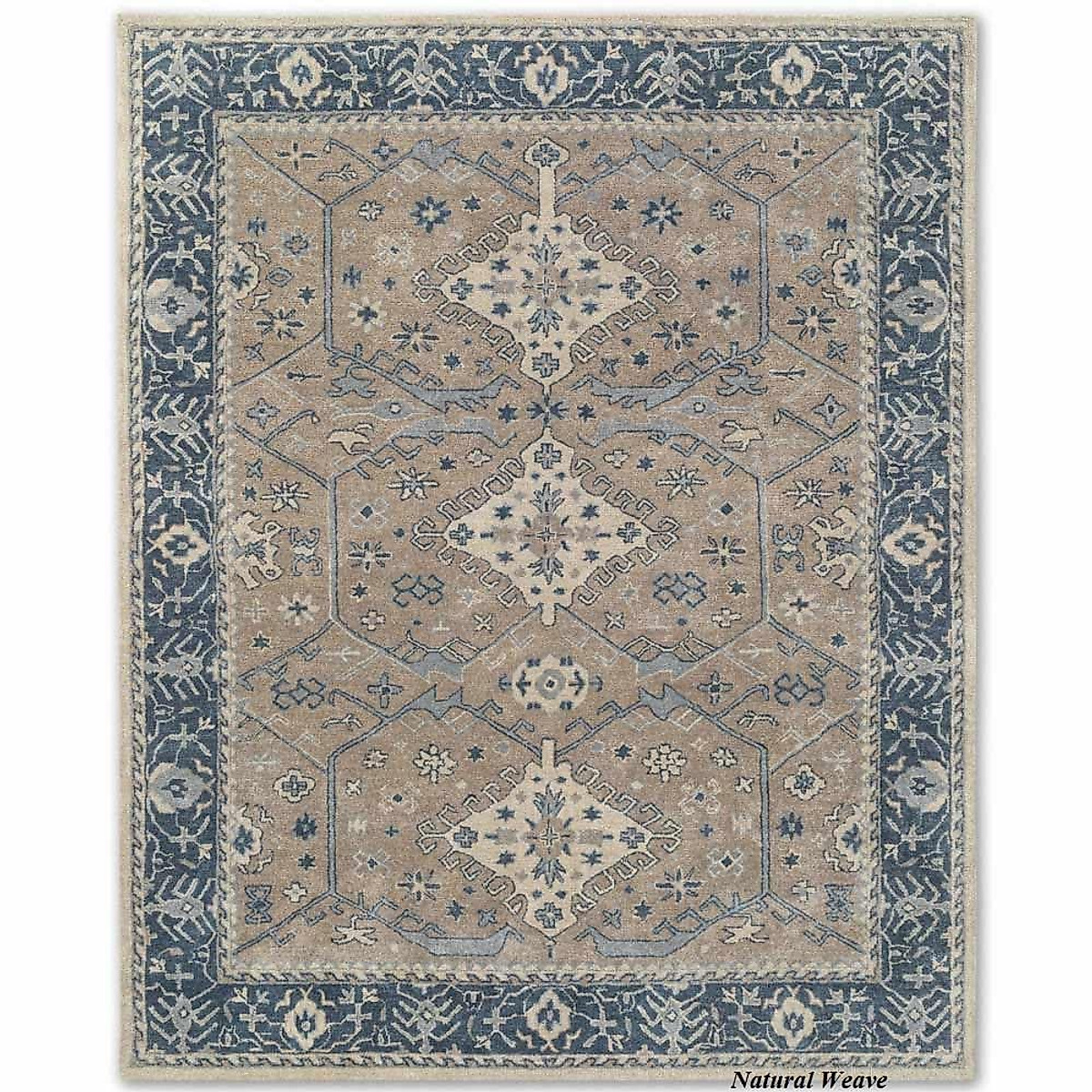 Natural Weave PB Rugs New Hand Made Area Rug 100% Blended Wool Area Rugs (8 x 10 FT)