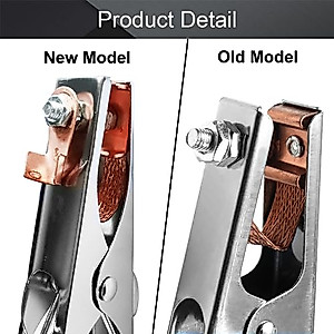 Utoolmart 300-Amp Welding Ground Clamp, Heavy Duty ARC Welding Ground Clamp, Welding Earth Clamp with Cable Copper Grip Clip, for ARC Welder and Cutter Machine 1 Pack