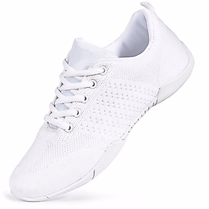 ZVC Cheer Shoes Girls White Cheerleading Shoes for Women Cheer Sneakers Youth Kids