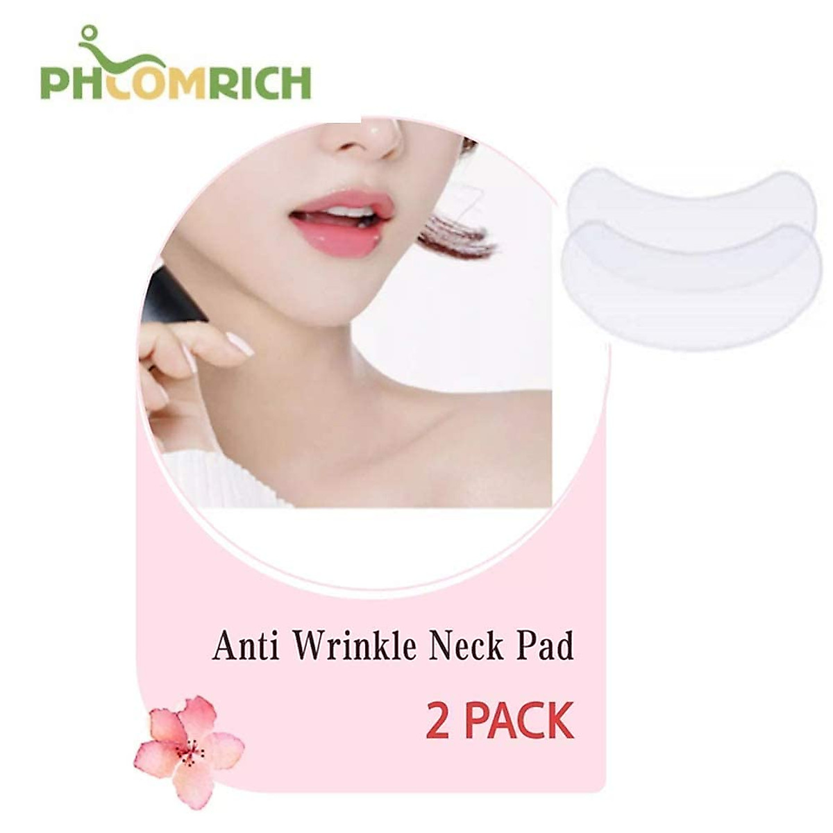 PHCOMRICH Neck wrinkle patches x 2，Anti-aging Advanced skin firming Treatment and Prevention - silicone wrinkle patches reusable (16 day supply).