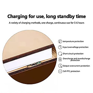 MWrouqfur Wooden Book Light, Novelty Folding Book Lamp, Folding Night Light, USB Rechargeable Wooden Table Lamp, Magnetic Design - Creative Gift Home Office Decor for Family Girlfriend