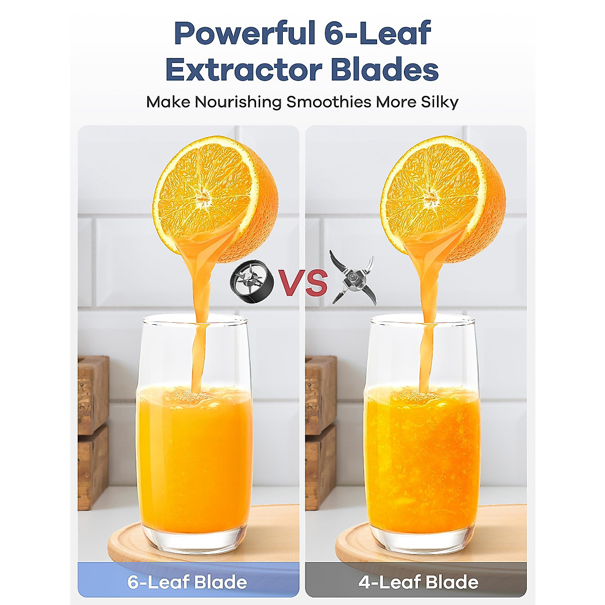 Ganiza Smoothie Blender, Blender for Shakes and Smoothies, 15-Piece Personal Blender and Grinder Combo for Kitchen, Smoothies Maker with 4 BPA-Free Portable Blender Cup, Nutritious Recipe, MAX 900W