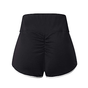 Women Spandex Capris Yoga Compression Leggings Women Shorts Bike Workout Slip Shorts Pants Black