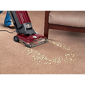 Hoover WindTunnel Max Bagged Upright Vacuum Cleaner, with HEPA Media Filtration, 30ft. Power Cord, UH30600, Red