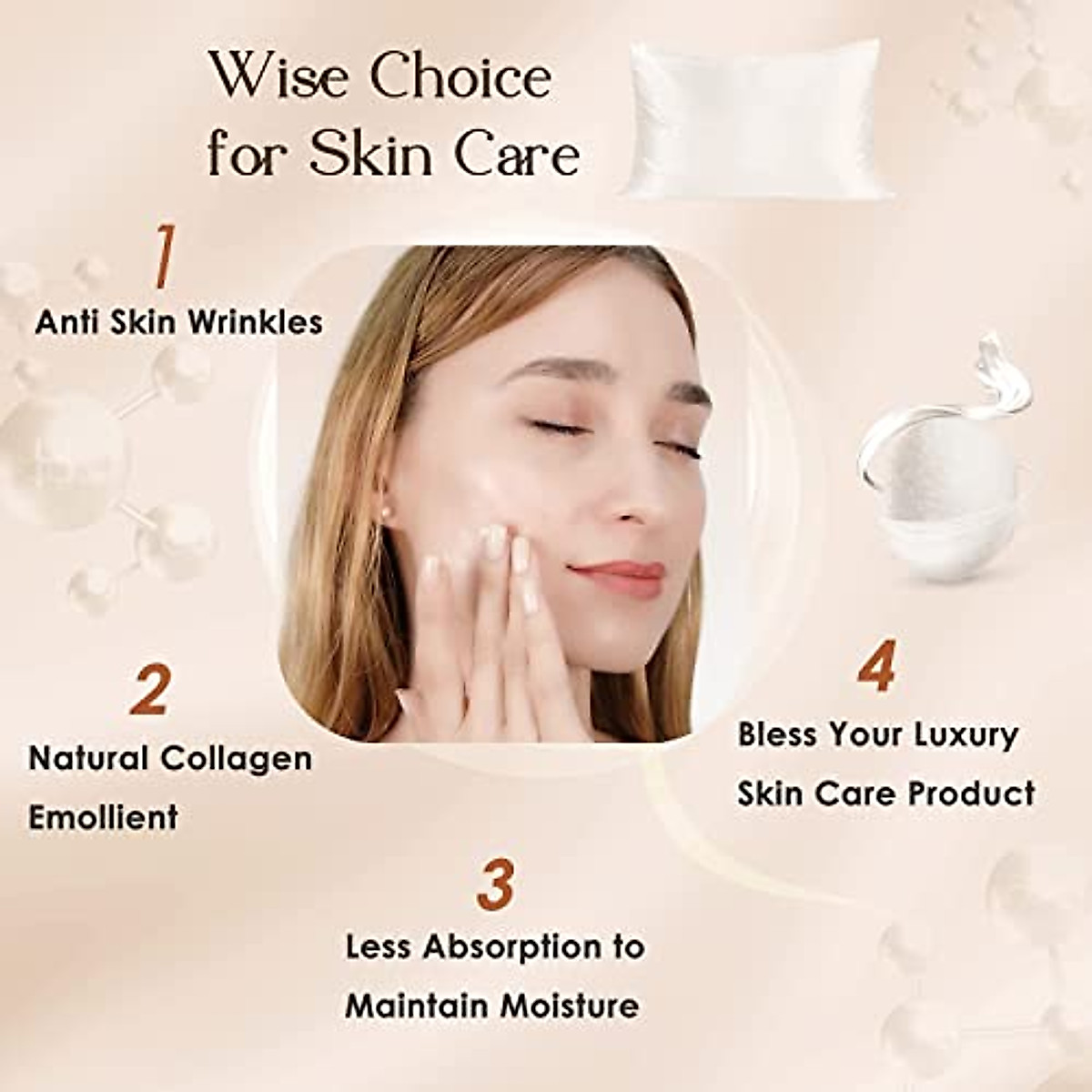 YANIBEST Silk Pillowcase for Hair and Skin - 600 Thread Count 100% Mulberry Silk Bed Pillowcase with Hidden Zipper, Queen Size Pillow Case Blush Pink