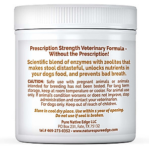 Nature's Pure Edge No Poop Eating for Dogs. Coprophagia Treatment. Digestive Enzyme with Breath Freshener. Stop Eating Poop for Dogs, Stool Eating Deterrent. Extra Large 230 Scoops in Each jar.
