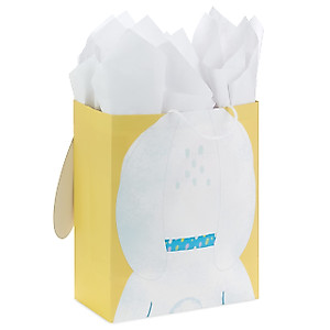 Hallmark 13" Large Easter Gift Bag with Tissue Paper (Easter Bunny with Egg) for Easter Egg Hunts, Easter Baskets, Easter Presents