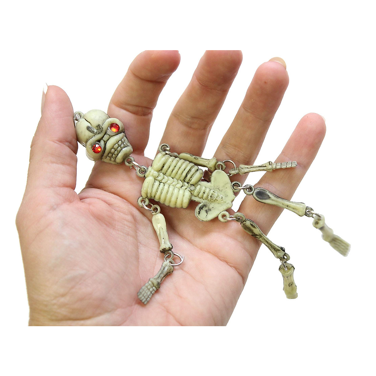 Curious Minds Busy Bags Bulk 24 Skeleton Keychains - Fidget Set for Doctors and Medical Professionals - Halloween Novelty Goodie Bag Filler Trick or Treat (2 DOZEN)