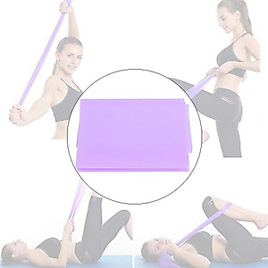 TPE Fitness Elastic Bands Resistance Belt Yoga Exercise Accessory for Strength Training(Purple)