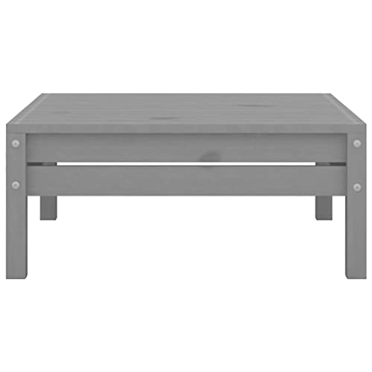Solid Pinewood Patio Footstool Features a Modular Design for Home Garden Lawn Porch Poolside, Easy to Move Around Outdoor Furniture, 25" x 25" x 11.2", Gray