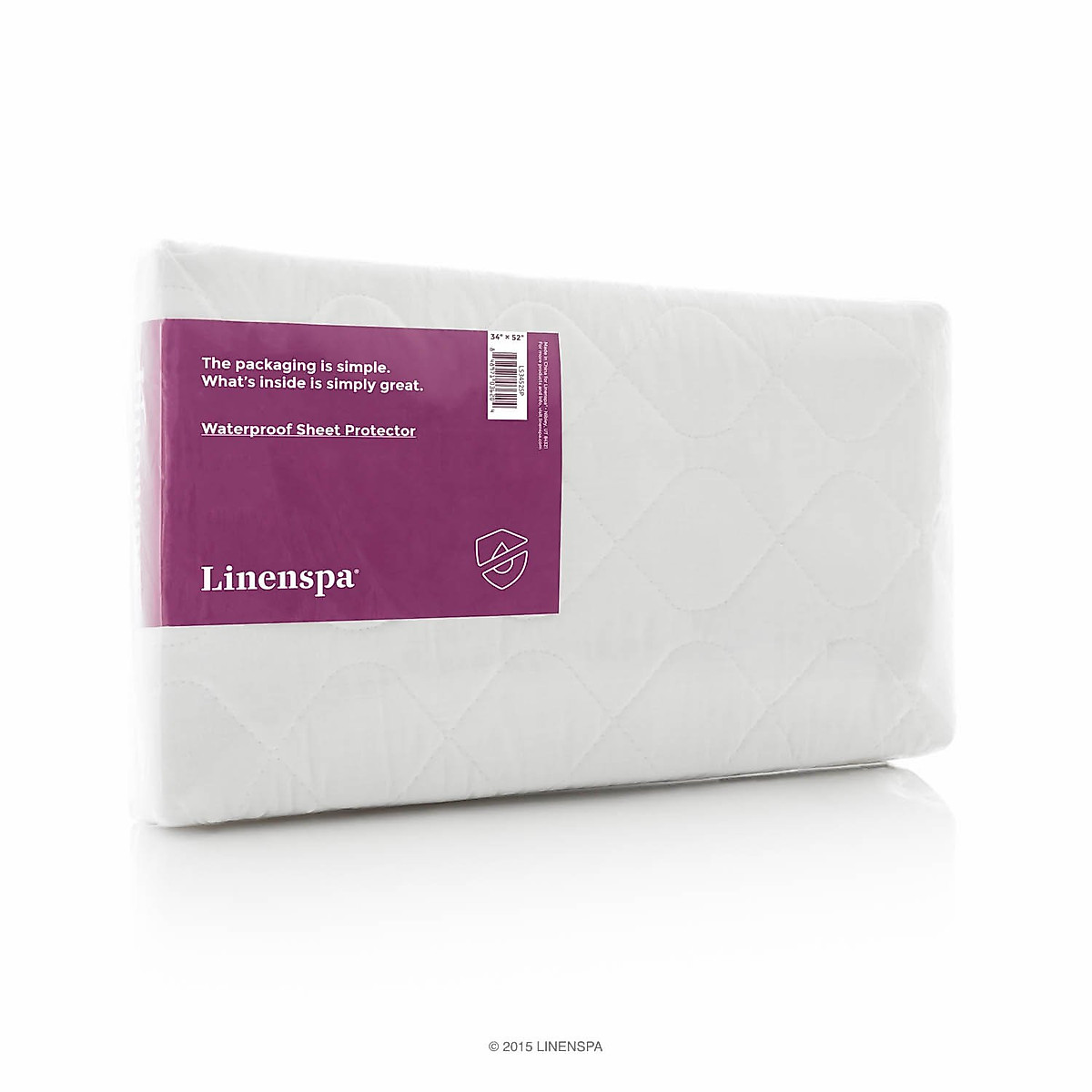Linenspa 44" x 52" Skid Resistant Waterproof Sheet and Mattress Protector Pad-Highly Absorbent-Machine Washable-Quilted, White