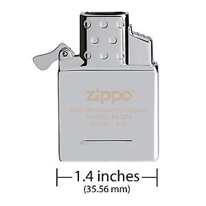 Zippo 65826 Butane Lighter Insert - Single Torch, Chrome