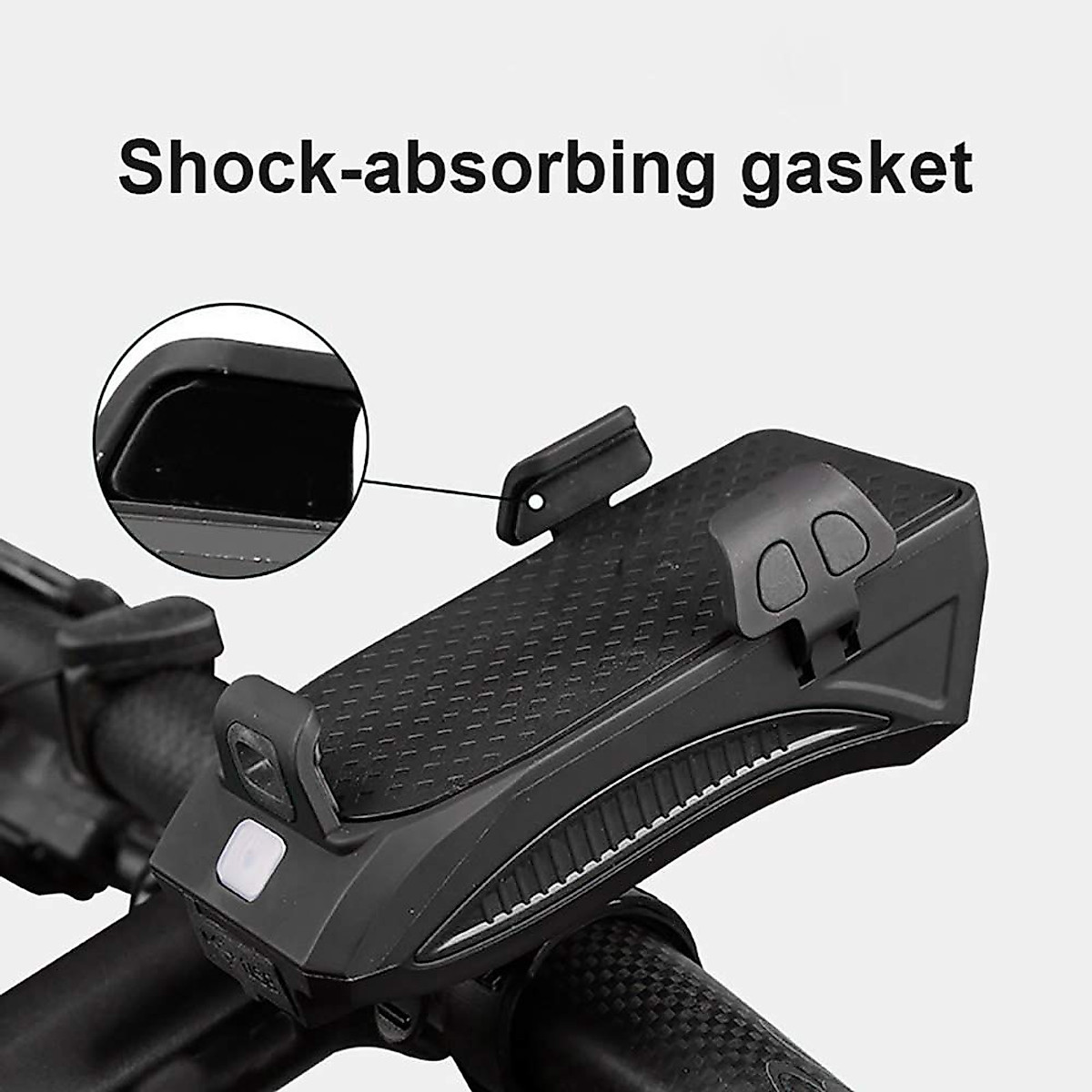 Bicycle Headlight Bike Lights USB Rechargeable 4 in 1 Multifunction Bicycle Headlight with Mobile Phone Stand 4000 MAH Power Bank 130 dB Speaker 400 Lumen IPX65 Waterproof Bike Headlight