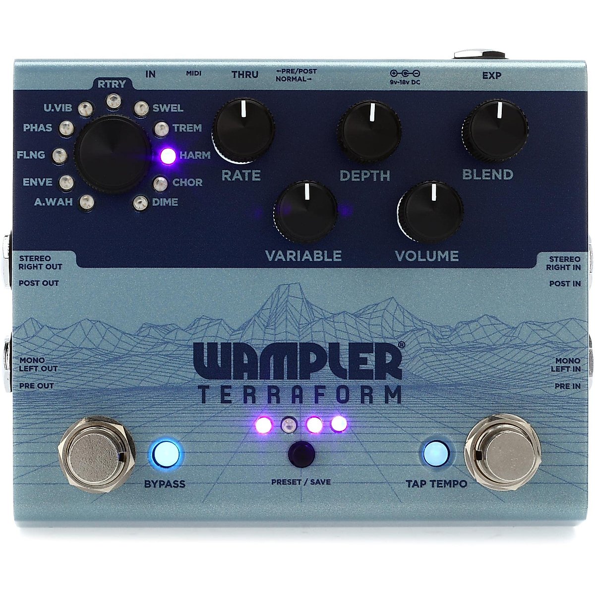 Wampler Terraform Multi-Modulation Guitar Effects Pedal (WAMTERRAFORM)