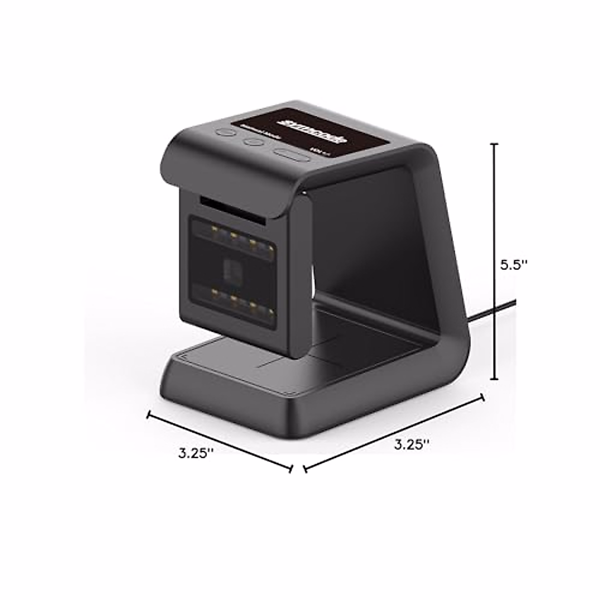 Symcode 1D 2D Hands-Free Barcode Scanner, with Omnidirectional Automatic Sensing Scanning Barcode Reader Adjustable Screen Scanning Platform Scanner for POS PC Supermarket Bookstore