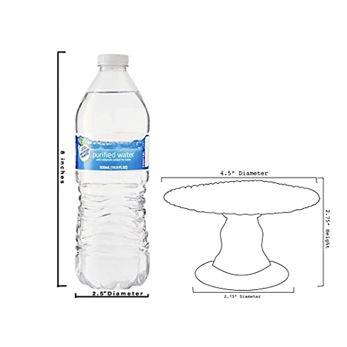 12pc Cupcake Serving Plate Stand Display (Clear)