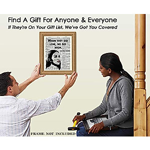 Positive Affirmations Wall Decor for Kids: "When They Go Low, We Go High." Michelle Obama 8x10 Inspirational, Motivational Poster & Motivational Wall Art Office Decor for Men & Women