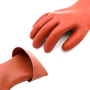 ShuangAn Electrical Insulated Rubber Gloves Electrician 12KV High Voltage Safety Protective Work Gloves Insulating for Lineman Man Woman