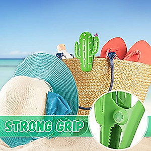 6 Pieces Beach Towel Clips Portable Towel Clips for Chairs Large Beach Towel Holders Plastic Cute Clothes Pins Flamingo Pineapple Cactus Towel Clips for Beach Chairs Lounge Patio Pool Accessories