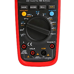 UNI-T True RMS Digital Multimeter UT139E Auto/Manual Range 6000 Counts NCV LPF/LoZ ACV Analog Bar Bandwidth Measures AC DC Voltage AC DC Current Resistance Capacitance Frequency Temperature Duty Cycle