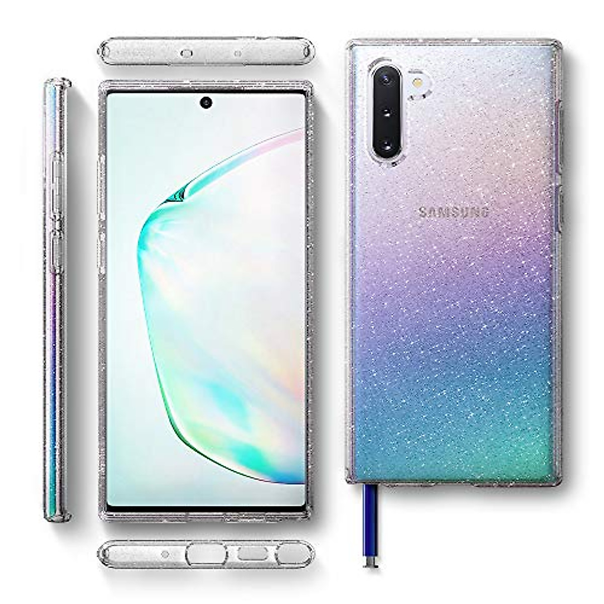 Spigen Liquid Crystal Glitter Designed for Samsung Galaxy Note 10 Case (2019) - Crystal Quartz