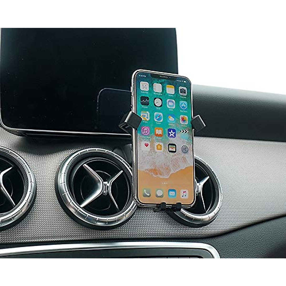 ITrims Car Accessories Dashboard Mount Mount Cell Phone Holder Adjustable Car Phone Holder for Mercedes-Benz GLA-Class X156 2015-2019 / CLA-Class C117/ A-Class W176 2013-2018 (Black)