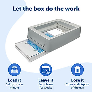 PetSafe ScoopFree Smart Self-Cleaning Cat Litter Box - WiFi & App Enabled - Hands-Free Cleanup With Disposable Crystal Trays - Less Tracking, Superior Odor Control - Includes Disposable Tray and Hood