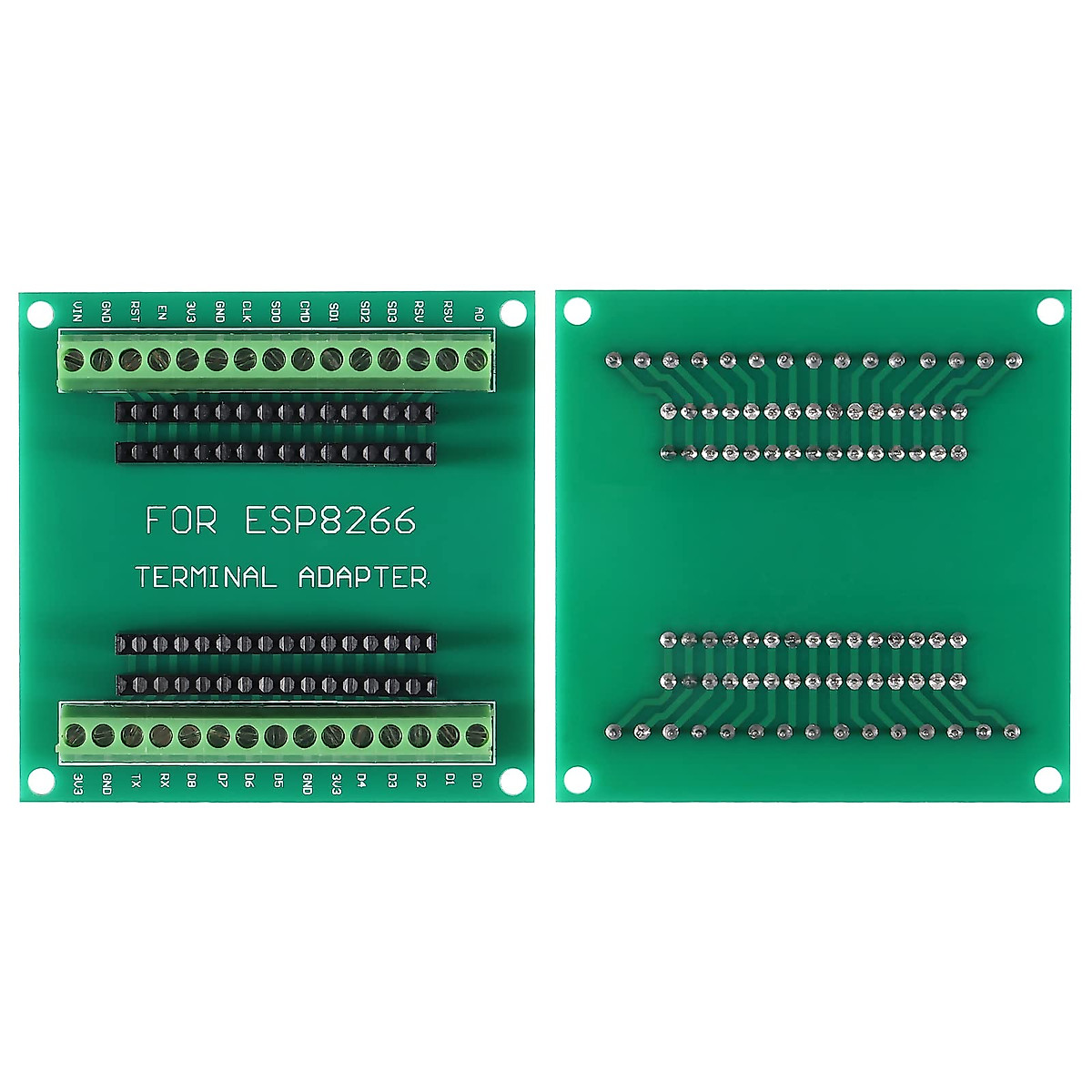 QCCAN 4PCS ESP8266 Breakout Board GPIO 1 into 2 for ESP8266 ESP-12E WiFi WLAN Development Board