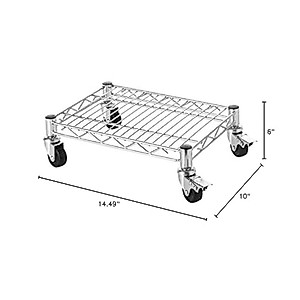 DormCo Suprima Rolling Compact Refrigerator Rack - Carbon Steel