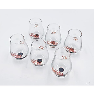 Whiskey Rum TequilaTasting Glasses | Set of 6 | Professional 3.5 oz Blind Tasting Stemless Tulip Shaped Tasting and Nosing Copitas | Small Crystal Snifters Gift Sniffers for Sipping Neat Liquor