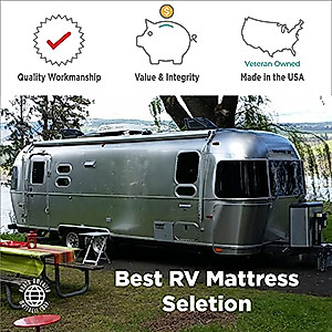 RV Elite Premium Grade Cool Gel Memory Foam Bunk Mattress, 6" RV Short Full